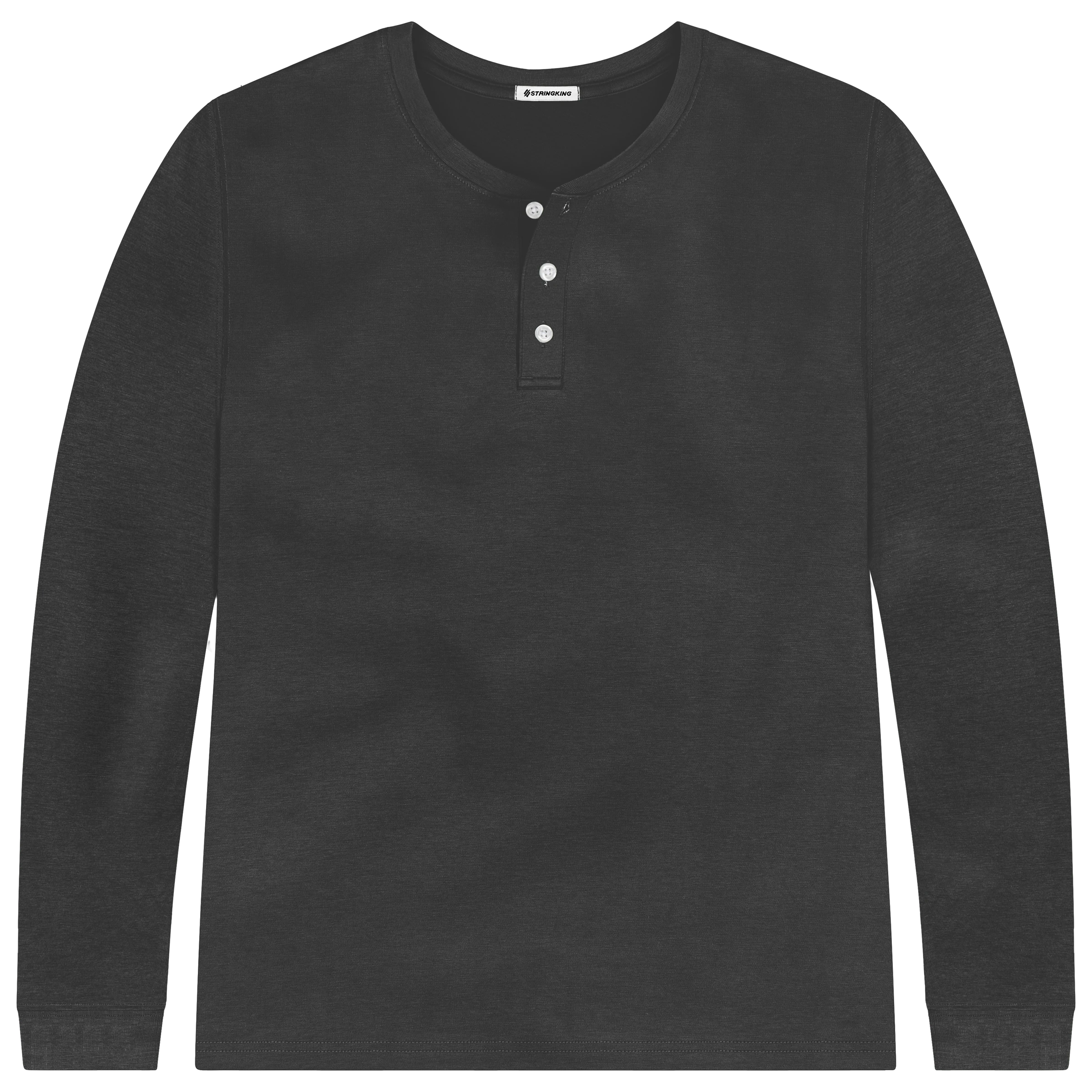 StringKing-Mens-Pima-Cotton-Long-Sleeve-Henley-Sharp-Fit-Black-Front.webp